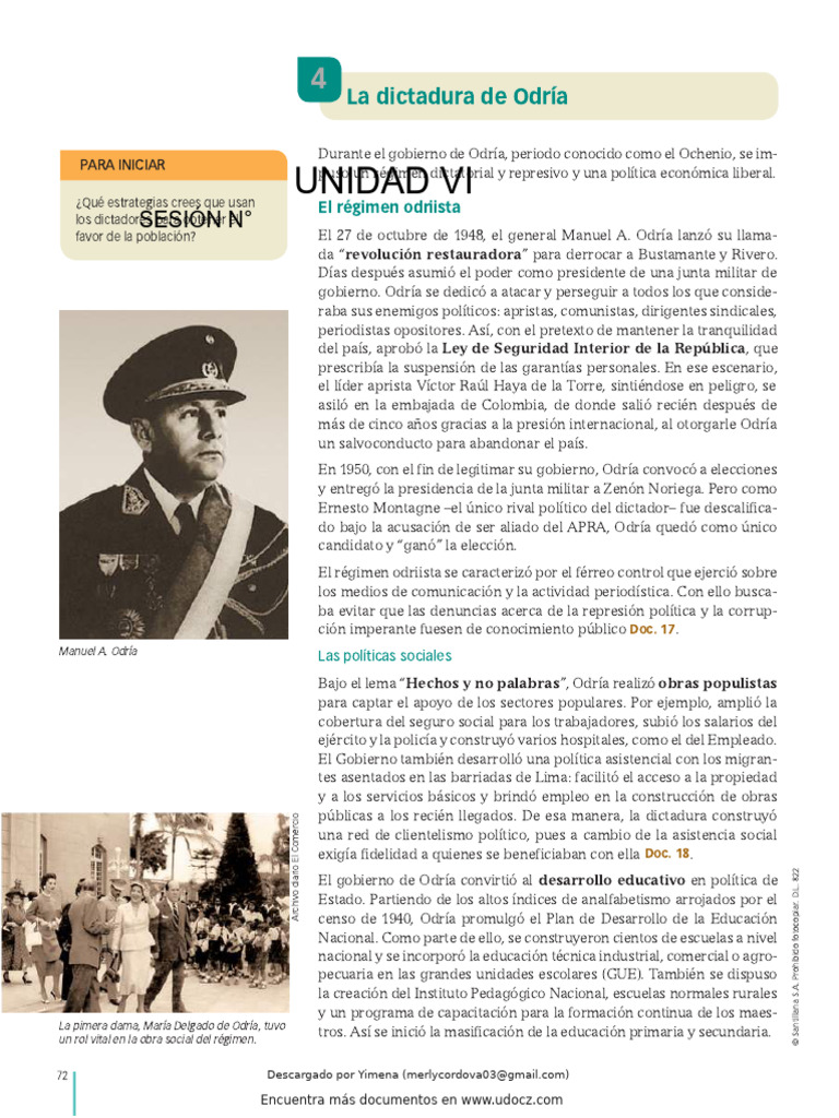 Gobierno de Odria | PDF