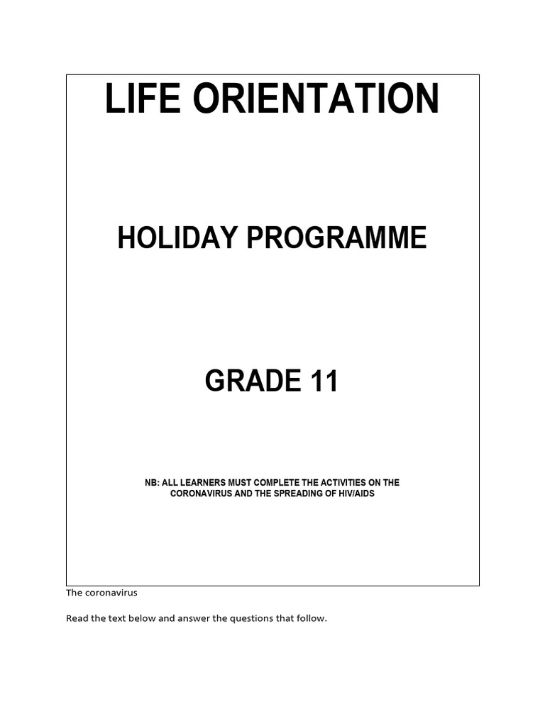 Life Orientation Gr 11 | PDF | Learning Styles | Swot Analysis