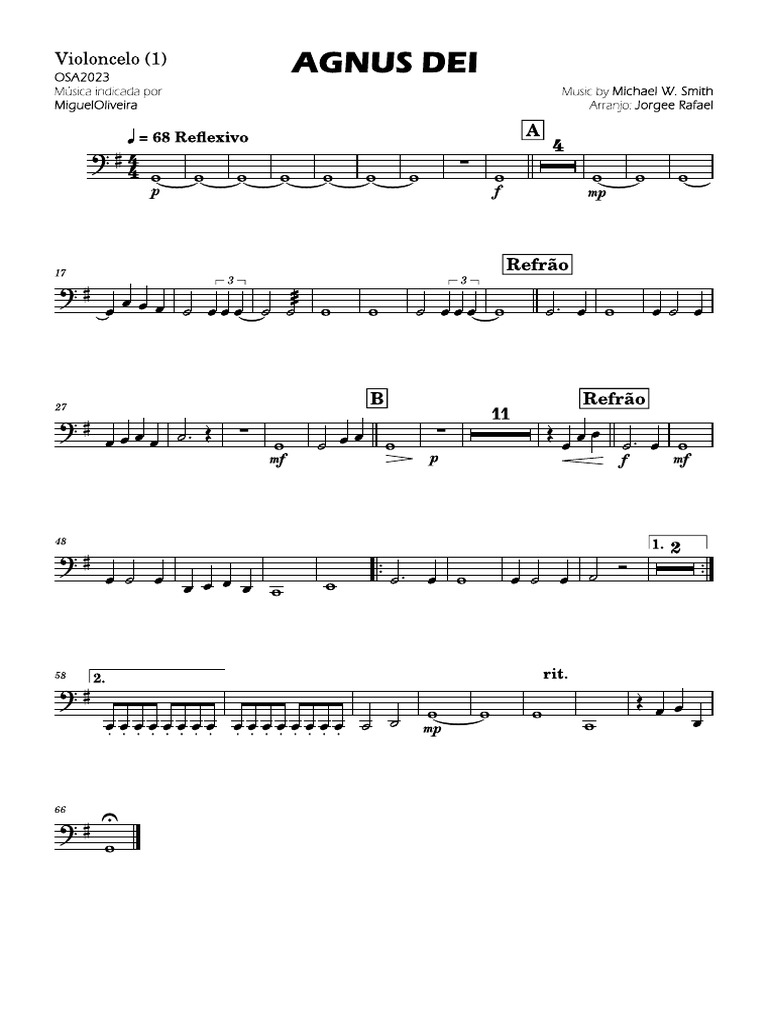 Agnus Day Violoncalo Facil | PDF