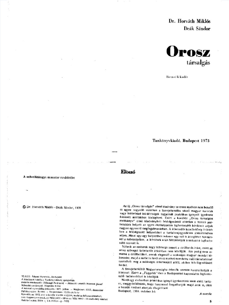 Dokumen - Tips - DR Horvath Miklos Deak Sandor Orosz Tarsalgas | PDF