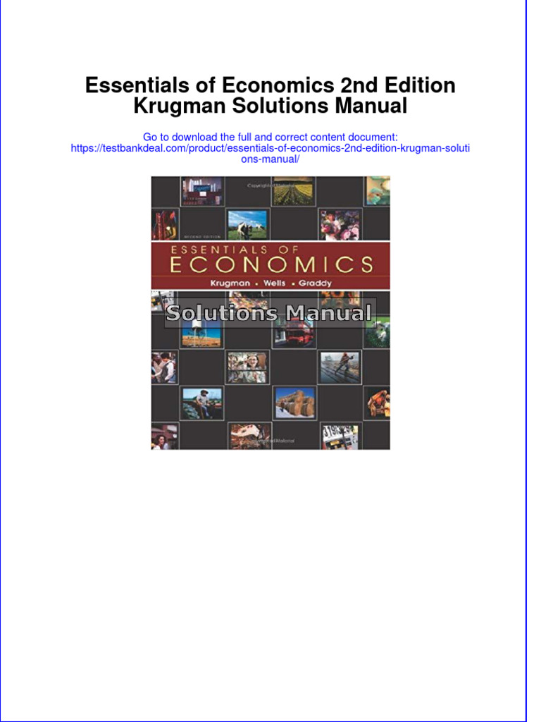 Essentials of Economics 2nd Edition Krugman Solutions Manual | PDF ...