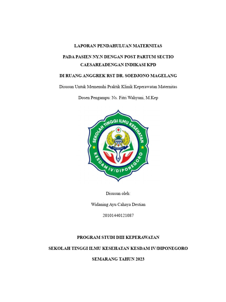 LP Maternitas 1 | PDF | Pengembangan Diri | Kesehatan Holistik