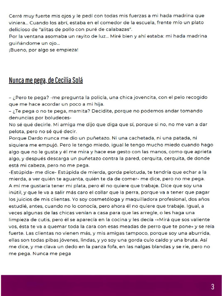 Nunca Me Pega - de Cecilia Sol | PDF