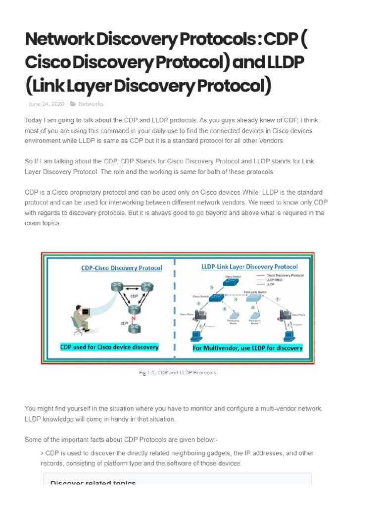 CDP and LLDP | PDF