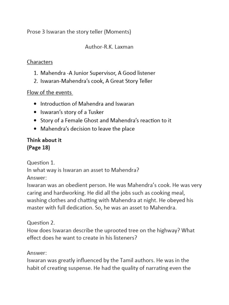 Iswaran The Story Teller-2024 Master | PDF | Storytelling | Ghosts