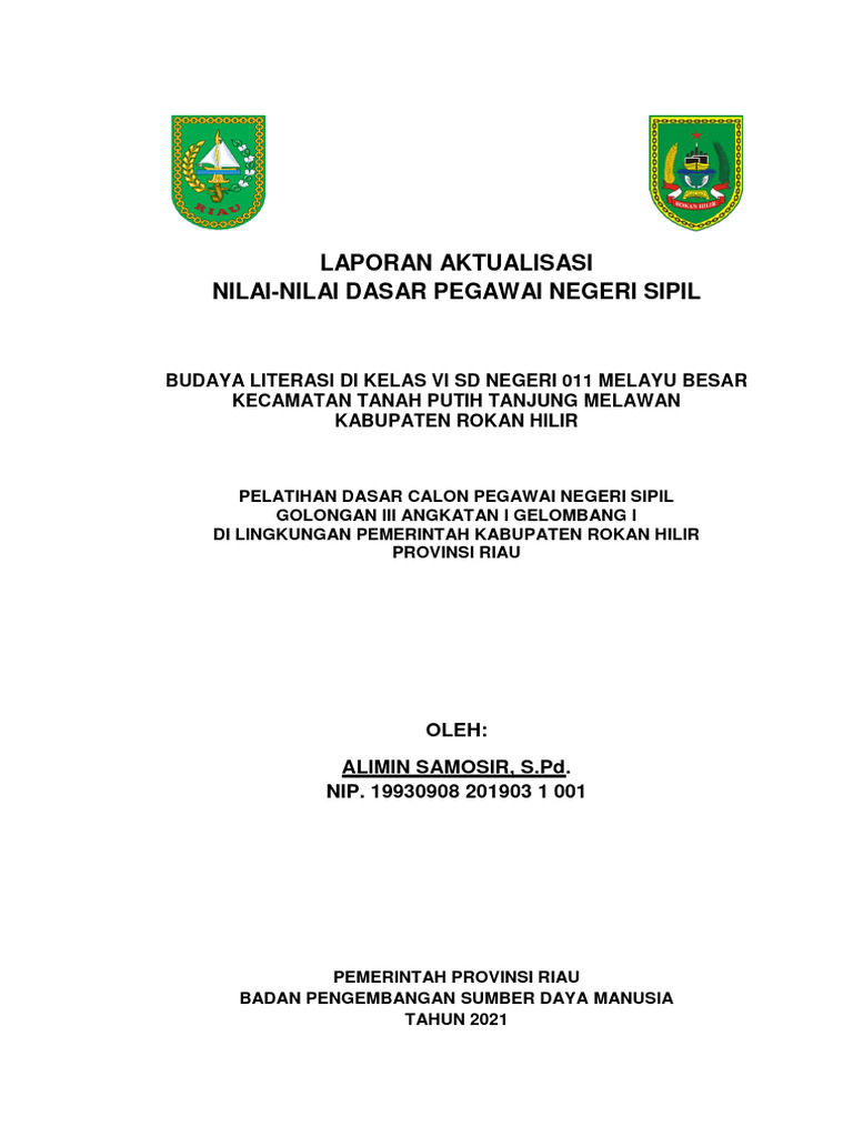 Laporan Aktualisasi - Alimin Samosir - NDH.11 | PDF