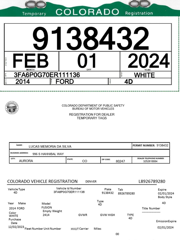 Colorado Ford 3902 | PDF | Car | Land Vehicles