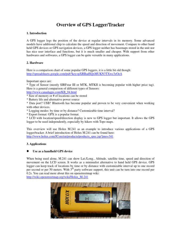 Overview of GPS Logger | PDF | Global Positioning System | Arc Gis