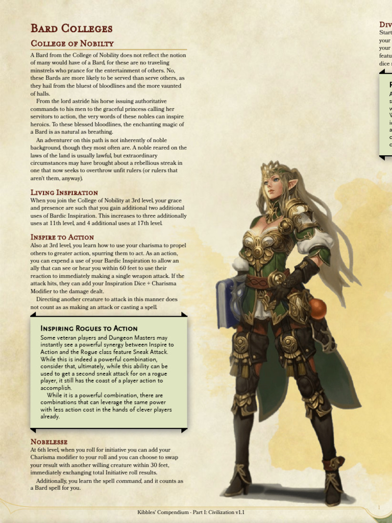 Compendium - 1 - Civilization - Revised Banneret (Fighter Archetype ...