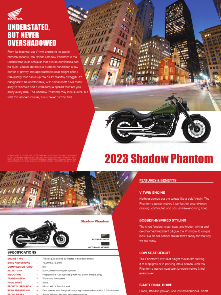 2023 Shadow Phantom Brochure | PDF | Brake | Vehicles