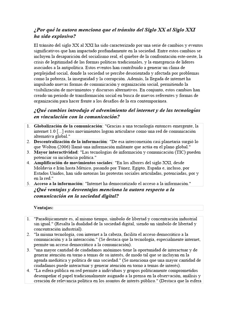 Resumen - Tec de La Comunicacion | PDF | Internet | Esfera pública