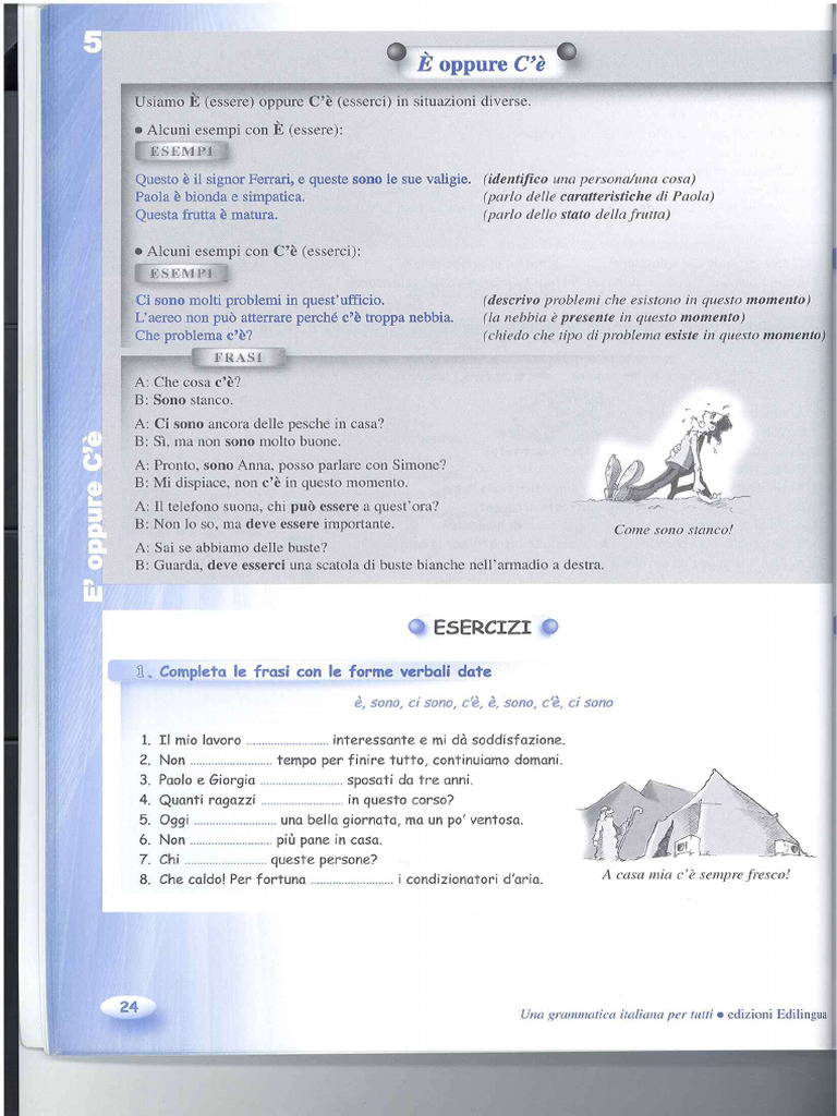 Grammatica C'è e Ci Sono | PDF
