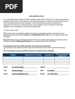 REACH Compliance Declaration Template | PDF | Finance & Money Management