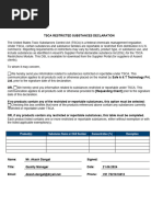 TSCA Declaration Template | PDF