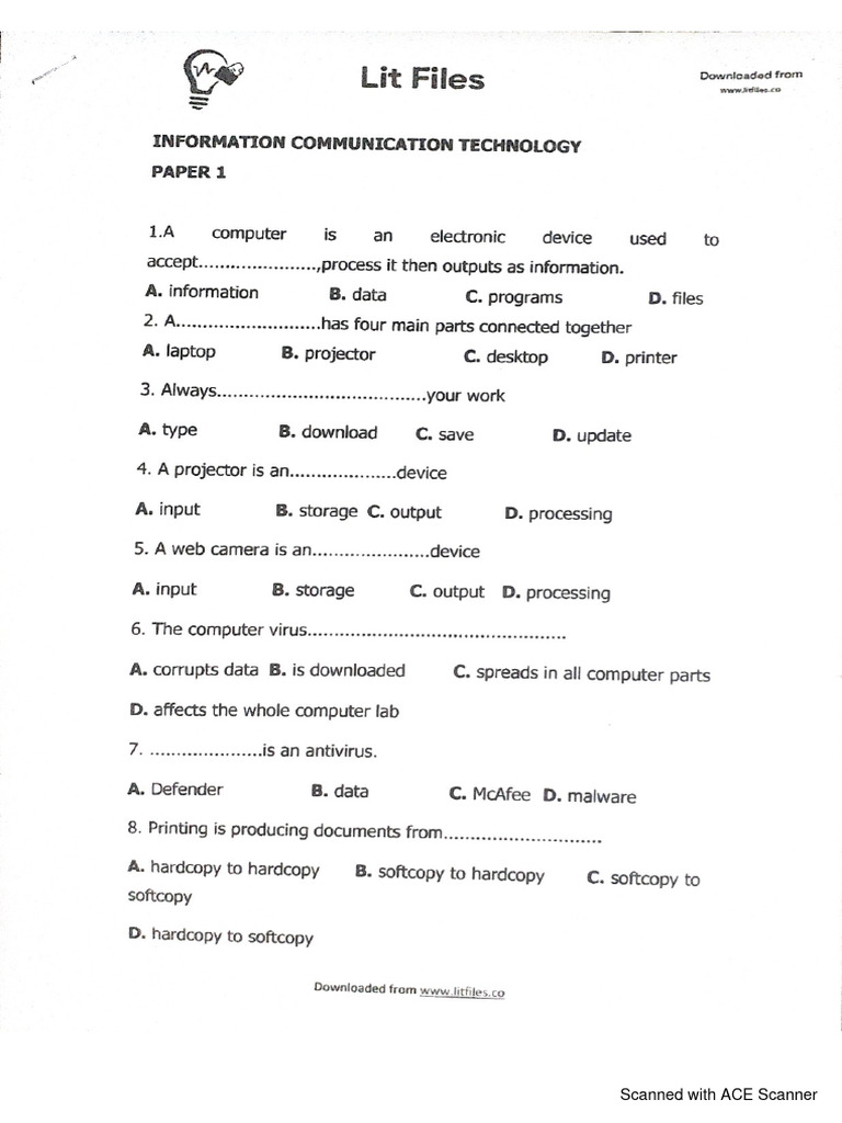 ICT Homework-1 | PDF