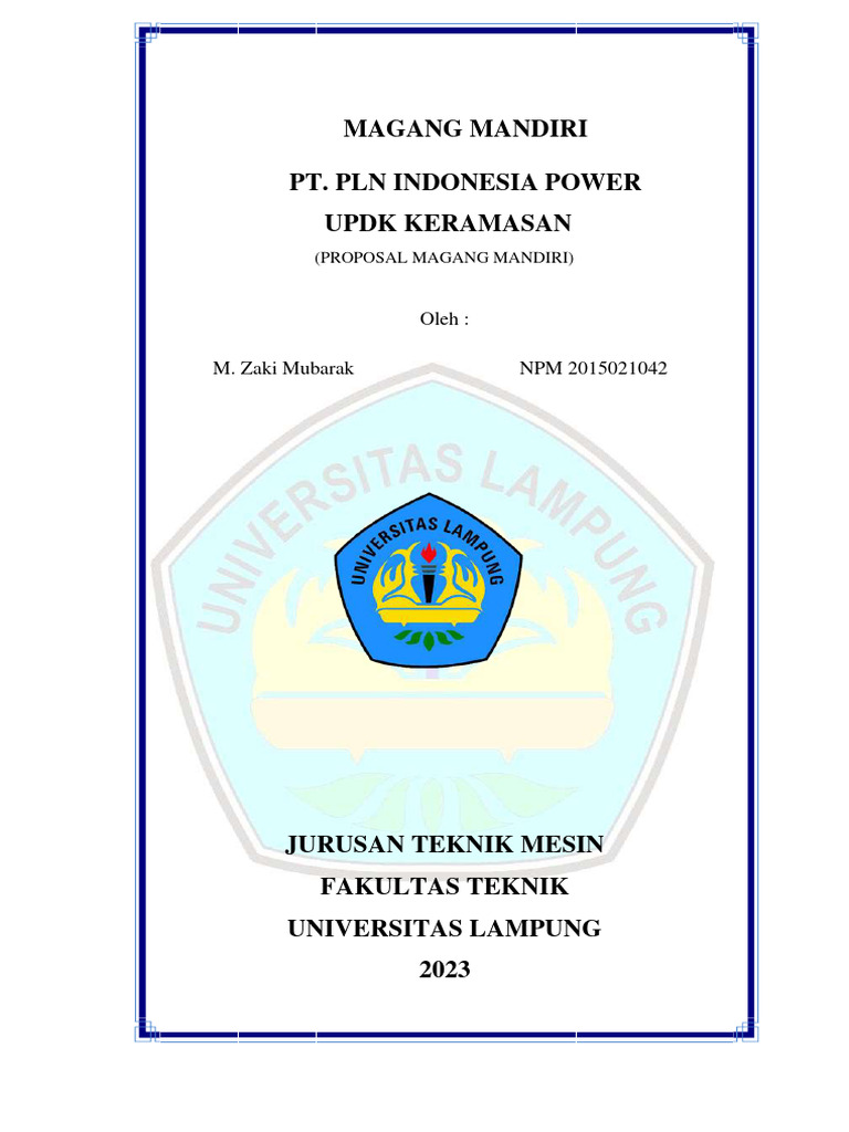 PROPOSAL Magang Mandiri | PDF