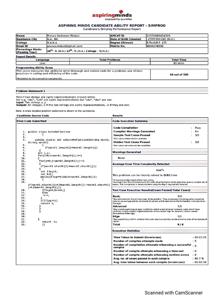 Automata Feedback (Programming) - Sample | PDF