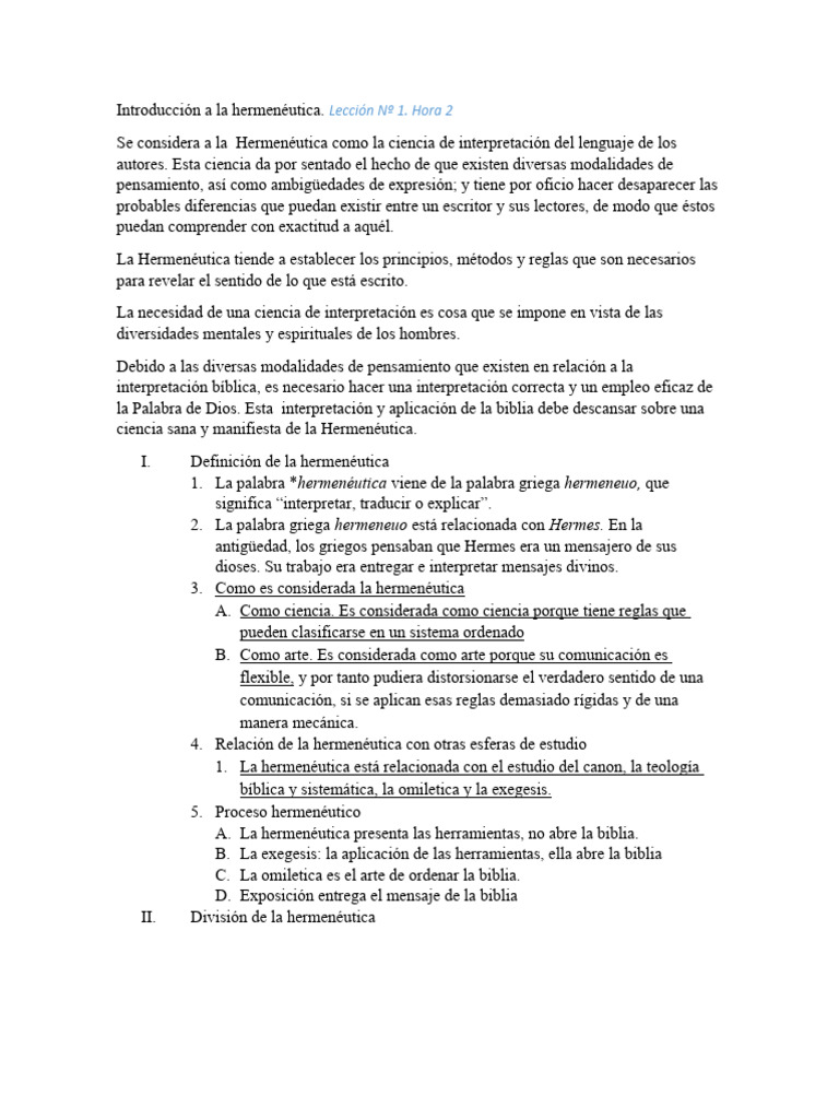 Material de Contenido de Hermeneutica | PDF | Hermenéutica