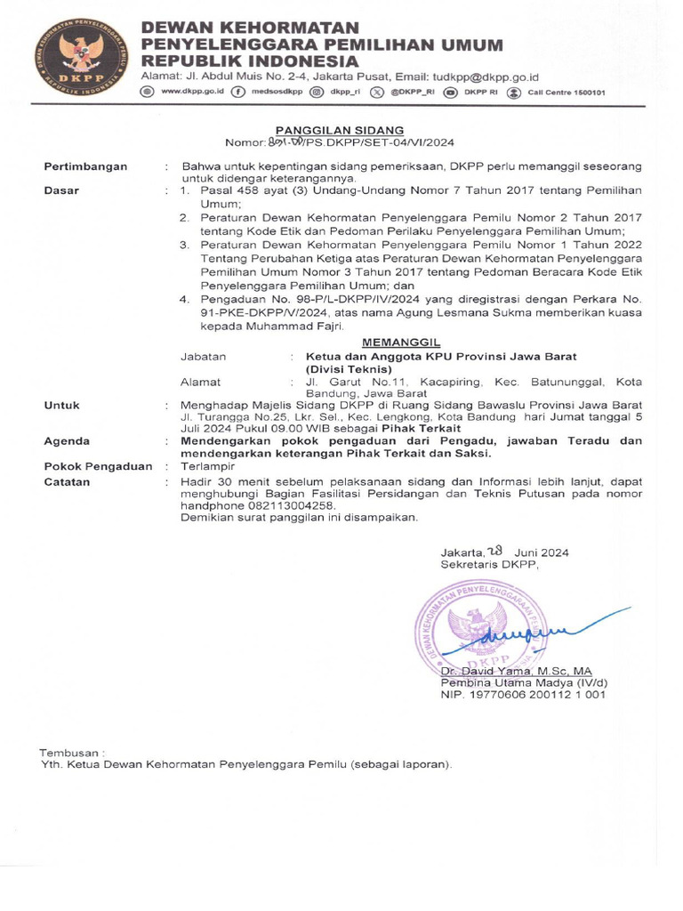 Ps 91 Terkait Kpu Jabar | PDF