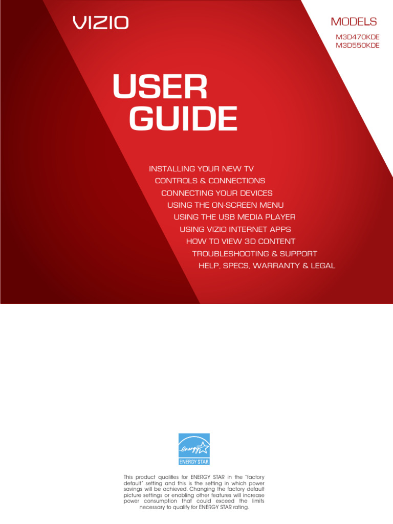 VIZIO M3d470kde | PDF | Cable Television | Hdmi