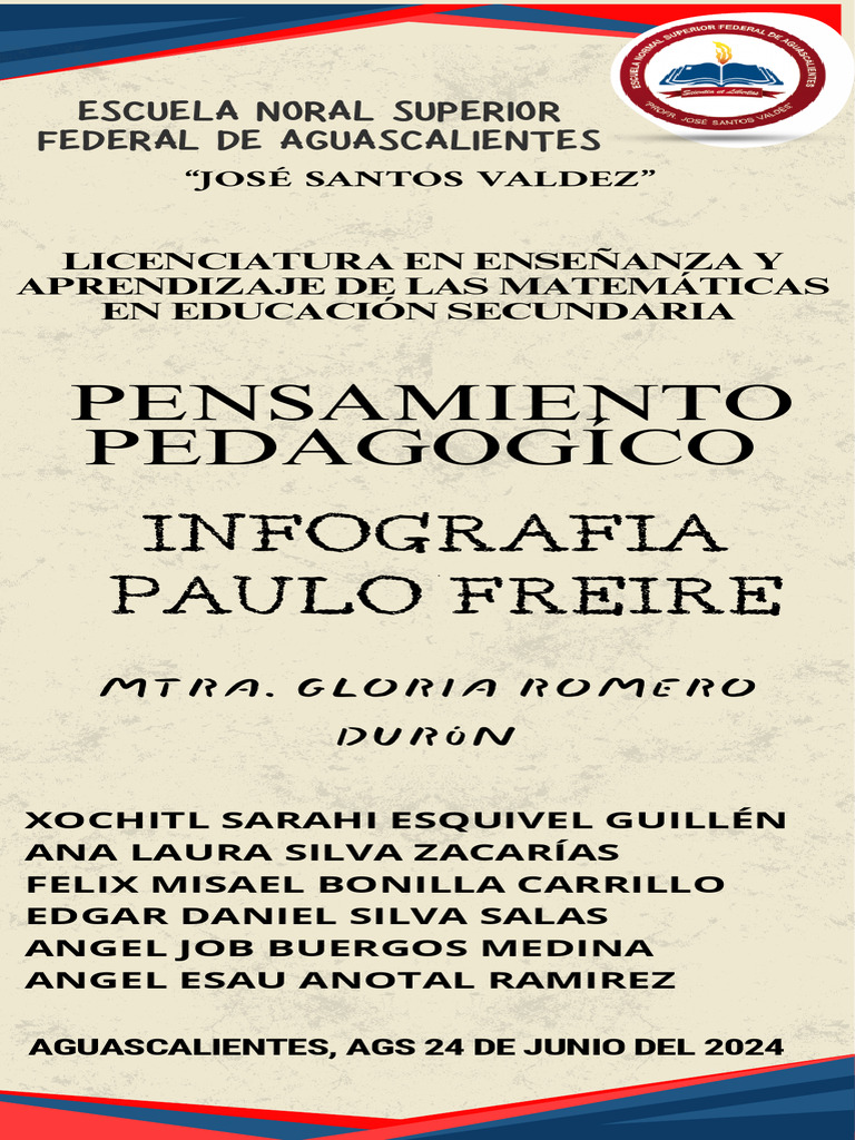 INFOGRAFIA PAULO FREIRE | PDF | Educación en artes liberales
