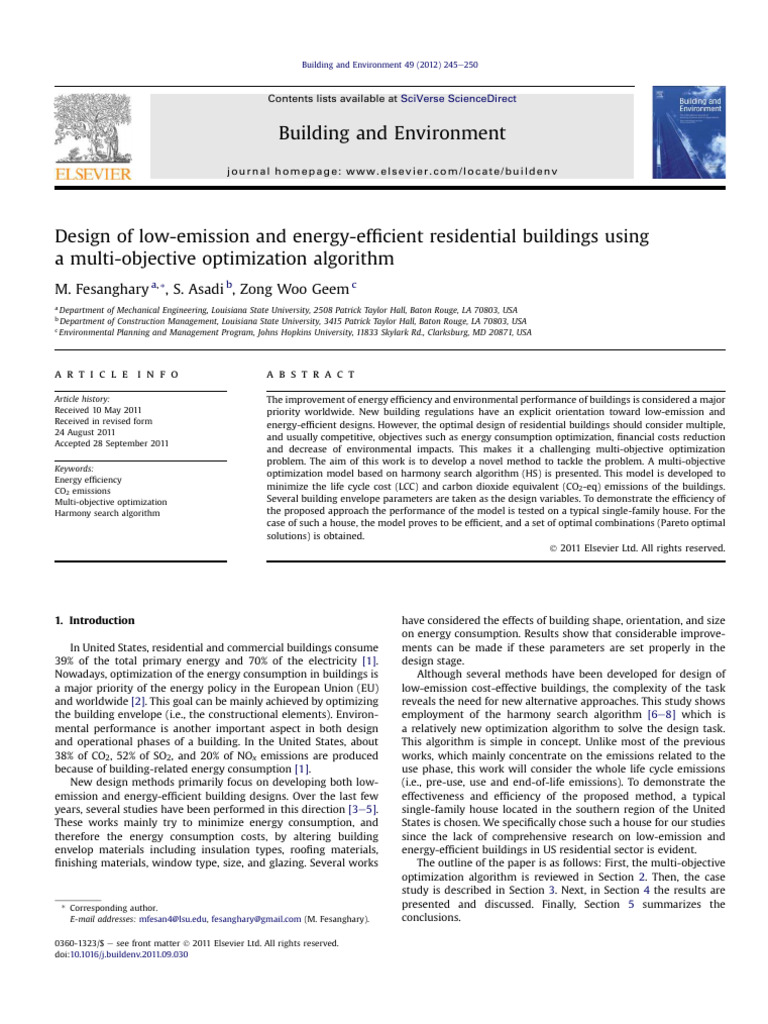 Design of Low Emission and Energy Effici | PDF | Mathematical ...