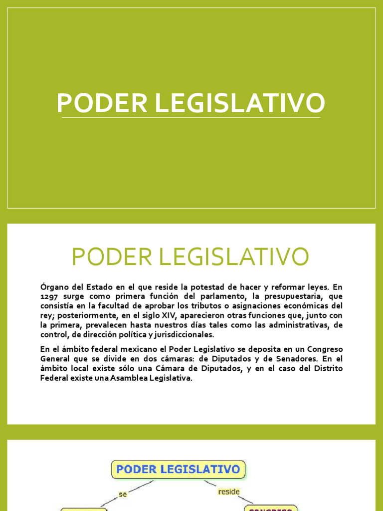 Poder Legislativo | PDF | Legislador | Legislatura