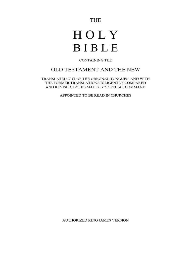 King James Version Holy Bible | PDF | Noah | Ham (Son Of Noah)