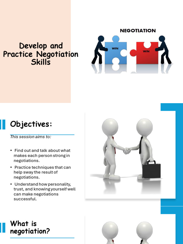 Develop and Practice Negotiation Skills PDF | PDF | Negotiation ...
