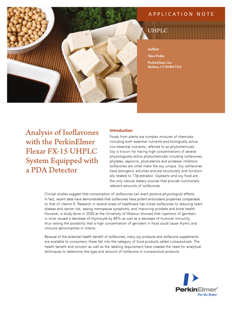 APP Analysis of Isoflavones With The Flexar FX-15 UHPLC System 009668 01 | PDF | High ...