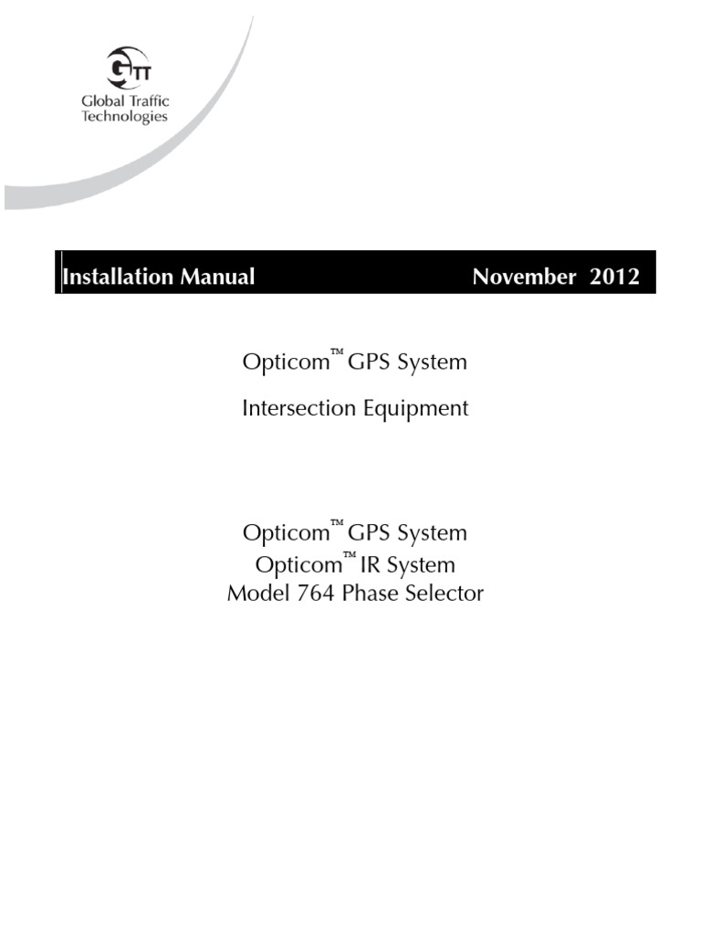 Opticom Intersection Equipment 764 768 Version 1010 1012 | PDF ...