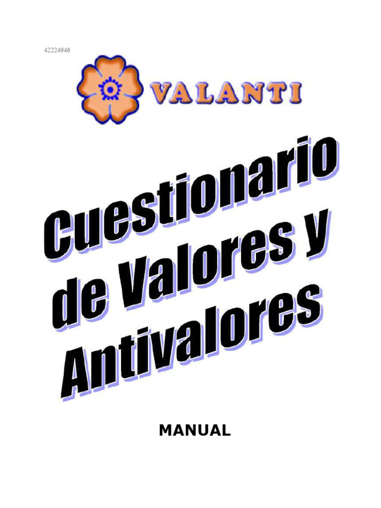 Manual-Valanti (Deleted) | PDF | Comportamiento | Motivacional