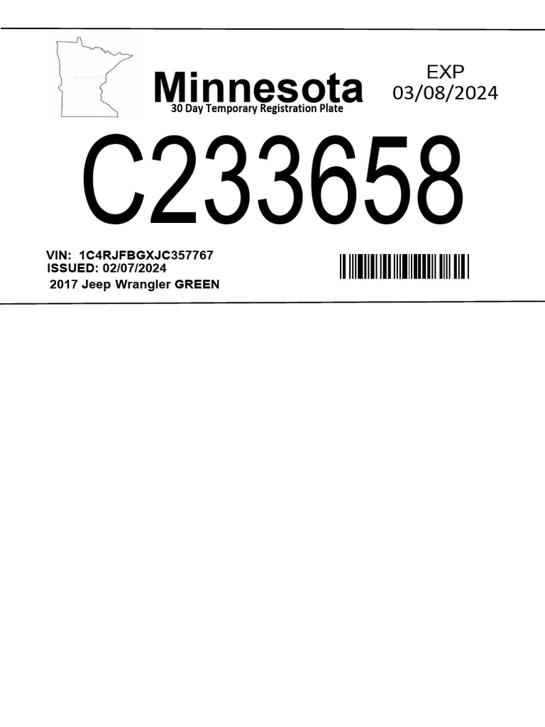 Minnesota Plate | PDF