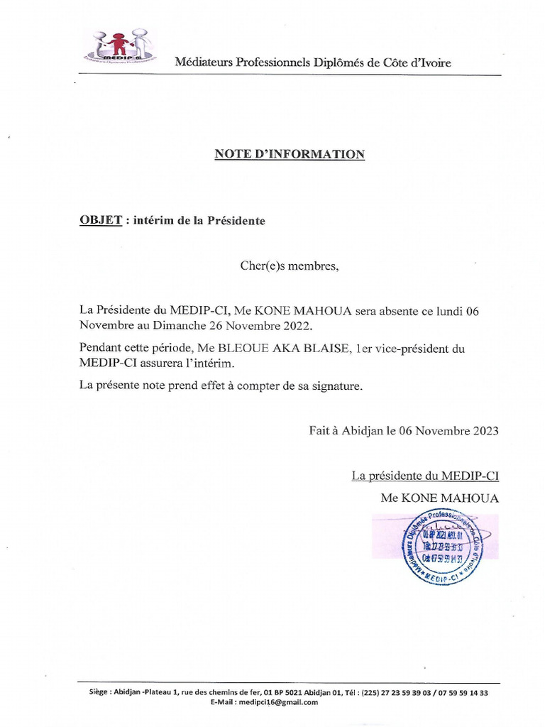 Note D'information | PDF