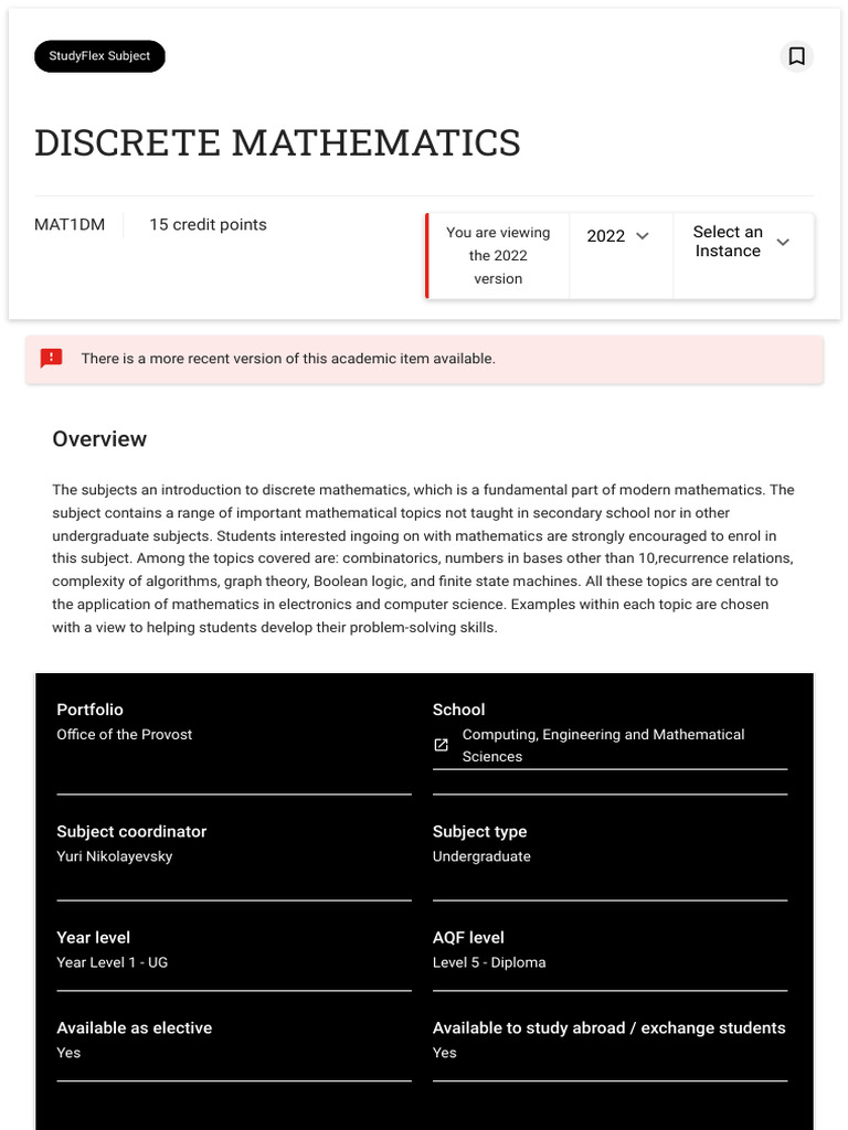 DISCRETE MATHEMATICS | PDF | Discrete Mathematics | Mathematics