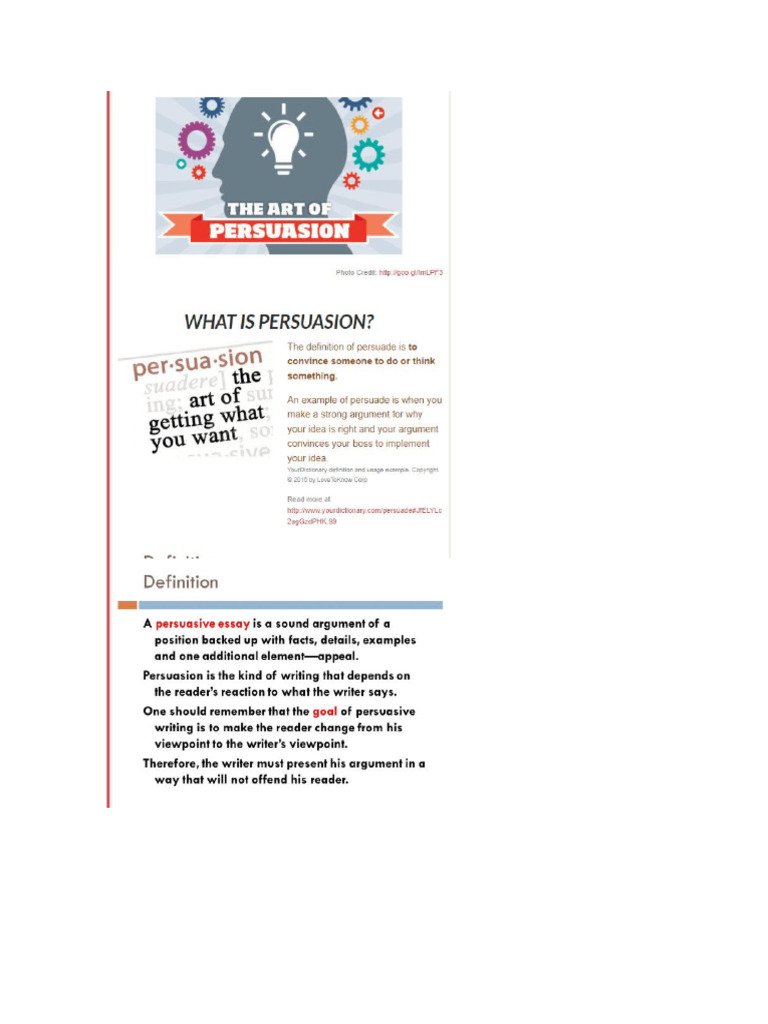 Persuasive Essay - Guide | PDF