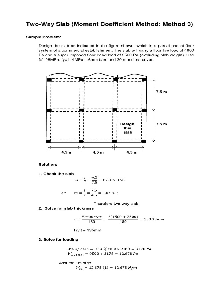 Module 7.1a - Two Way Slab (Moment Coefficient) | PDF | Applied Mathematics | Algorithms
