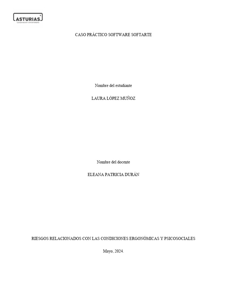 Caso Práctico Software | PDF | Factores humanos y ergonomía | Ventana