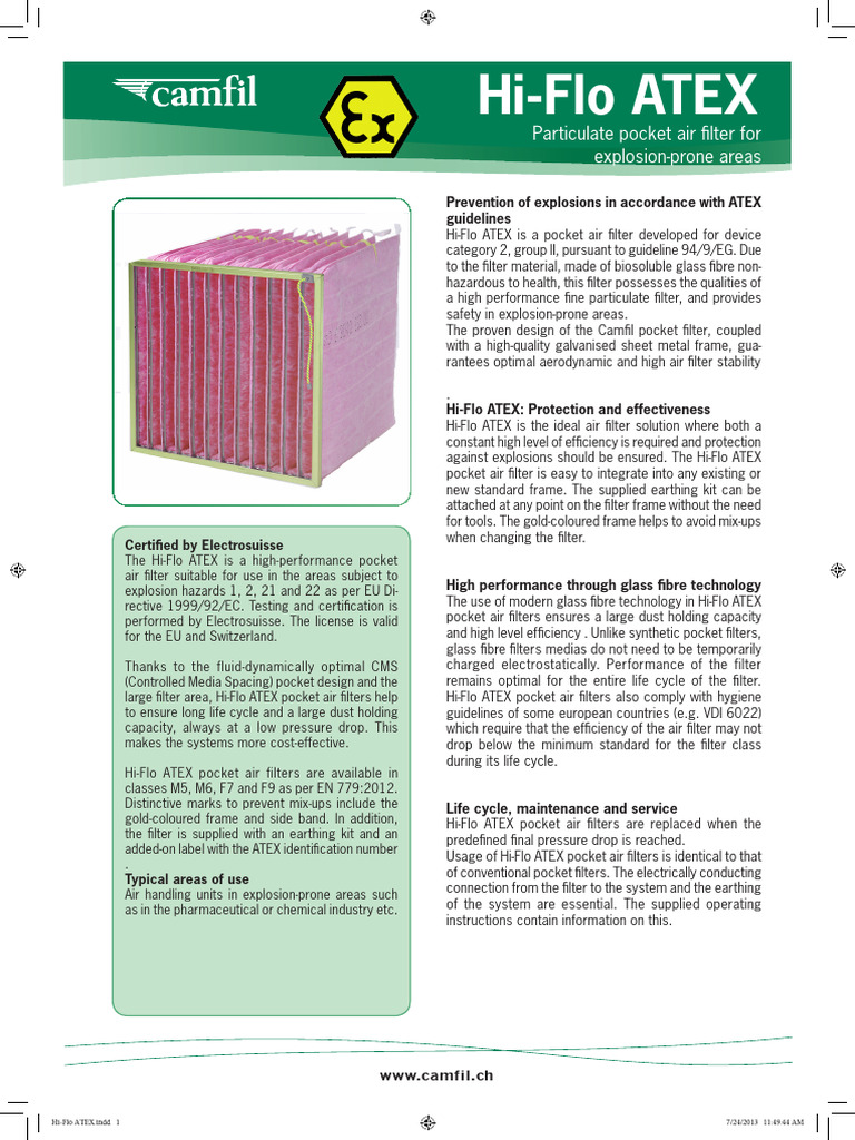 Dokumen - Tips - Hi Flo Atex Air Filter Company Camfil Uk Product Sheet Atex Enpdfprevention of ...