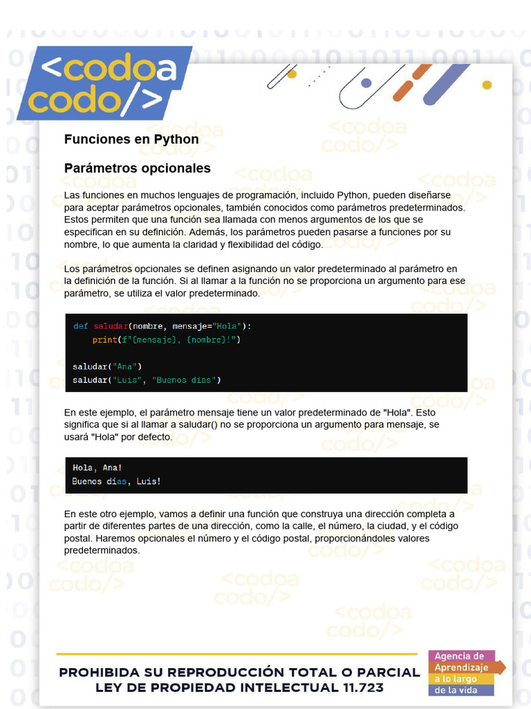 Material imprimible (8) funciones 2 | Descargar gratis PDF | Variable (informática) | Python ...