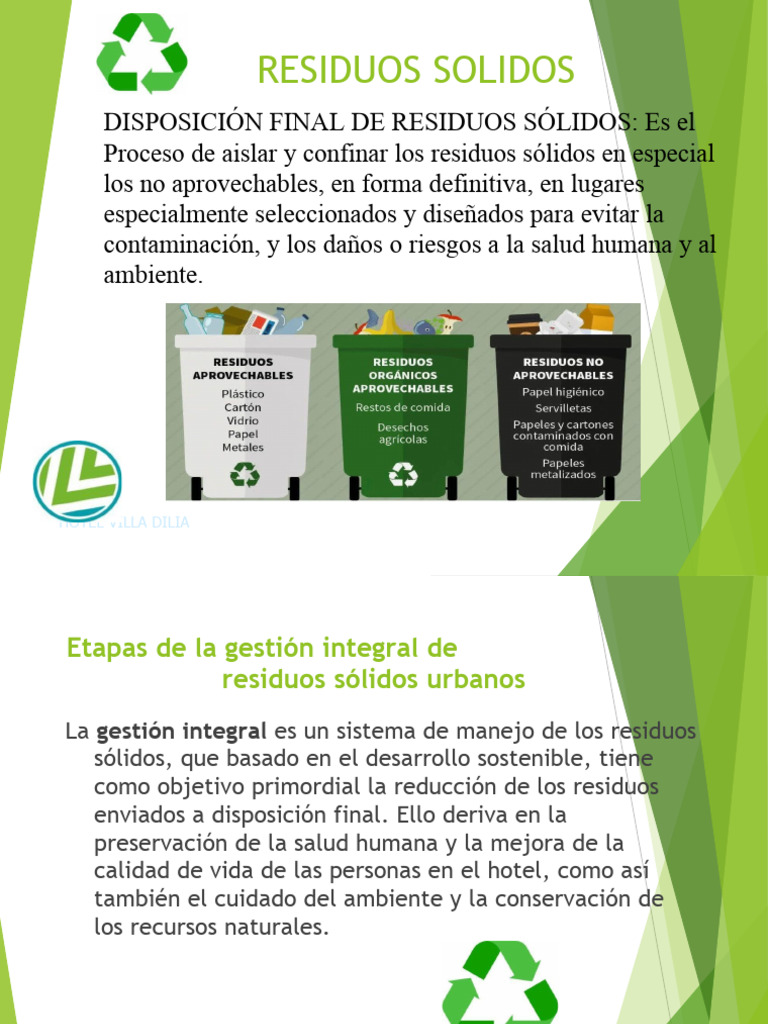 DIAPOSITIVAS DE RESIDUOS SOLIDOS Y PELIGROSOS WORD | PDF | Residuos | Residuos sólidos urbanos