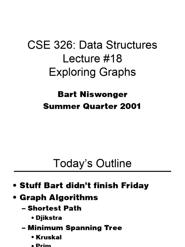 Lecture 18 | PDF | Theoretical Computer Science | Graph Theory
