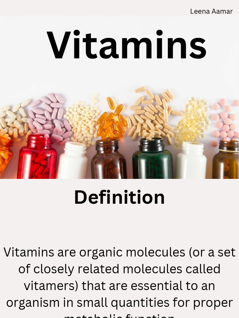 Essential Vitamins and Their Functions | PDF | Vitamin C | Vitamin A
