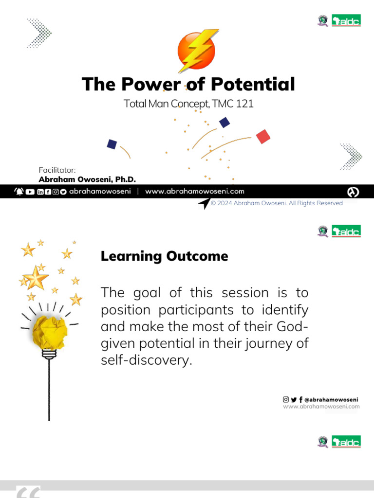 The Power of Potential by DR Abraham Owoseni | PDF | Bible | Book Of Exodus