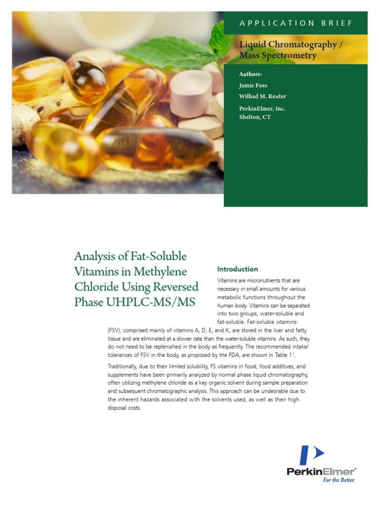 APP_Analysis_of_Fat-Soluble_Vitamins | Download Free PDF | High ...