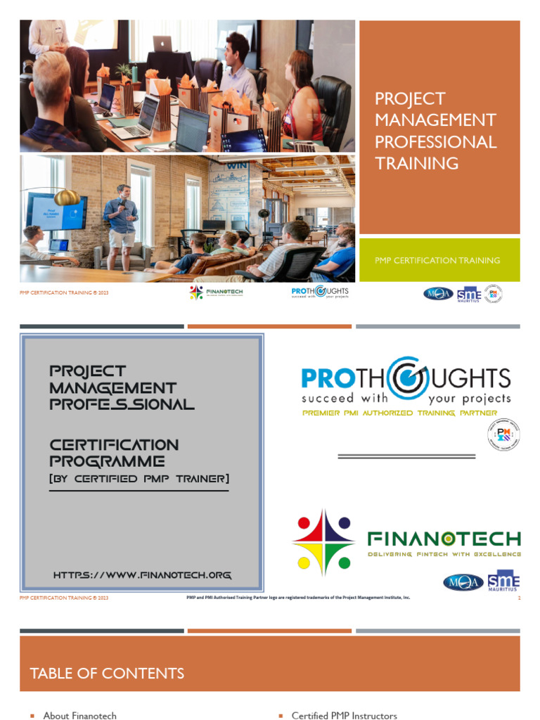 Project Management Professional Training Proposal October 2023 Promo ...
