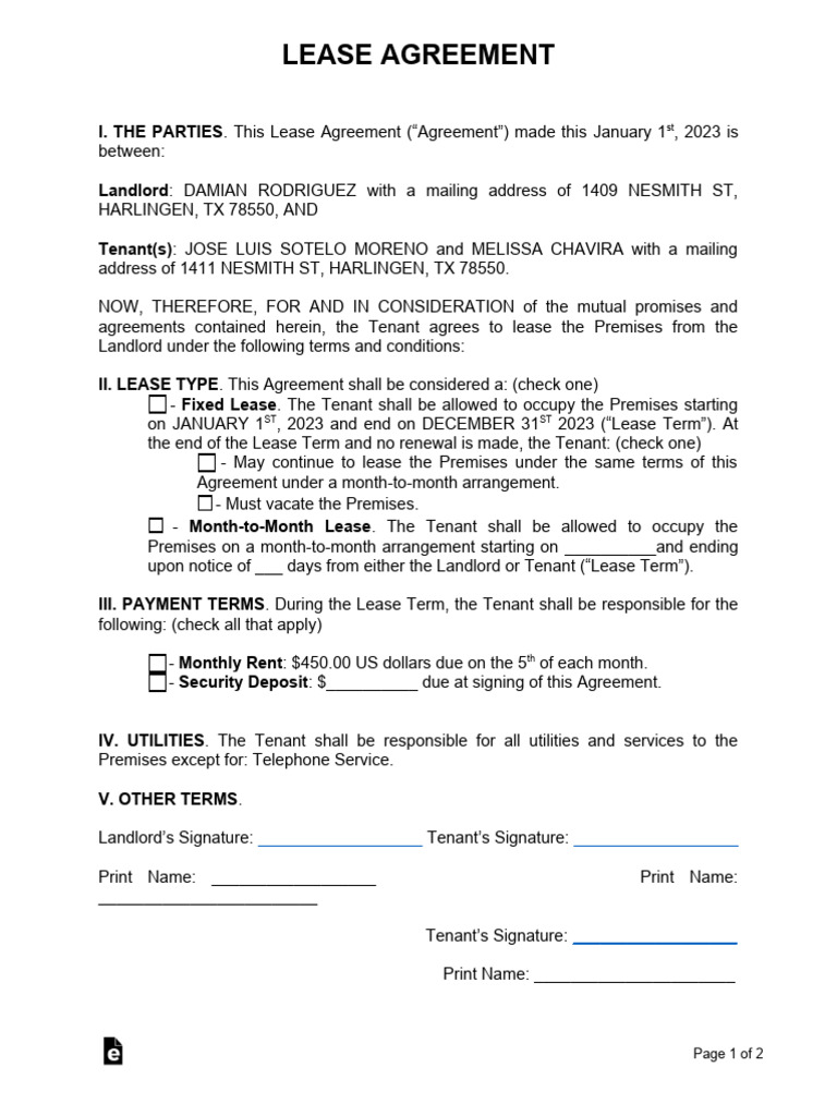 Residential Lease | PDF