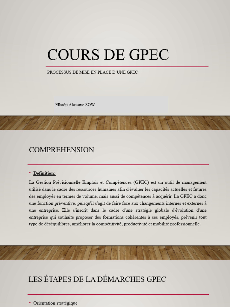 Cours de Gpec New | PDF | Gestion des ressources humaines | Économie