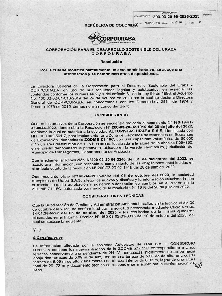 Res 2826_modif zodme 1-15C UF1 | Descargar gratis PDF | Entorno natural ...