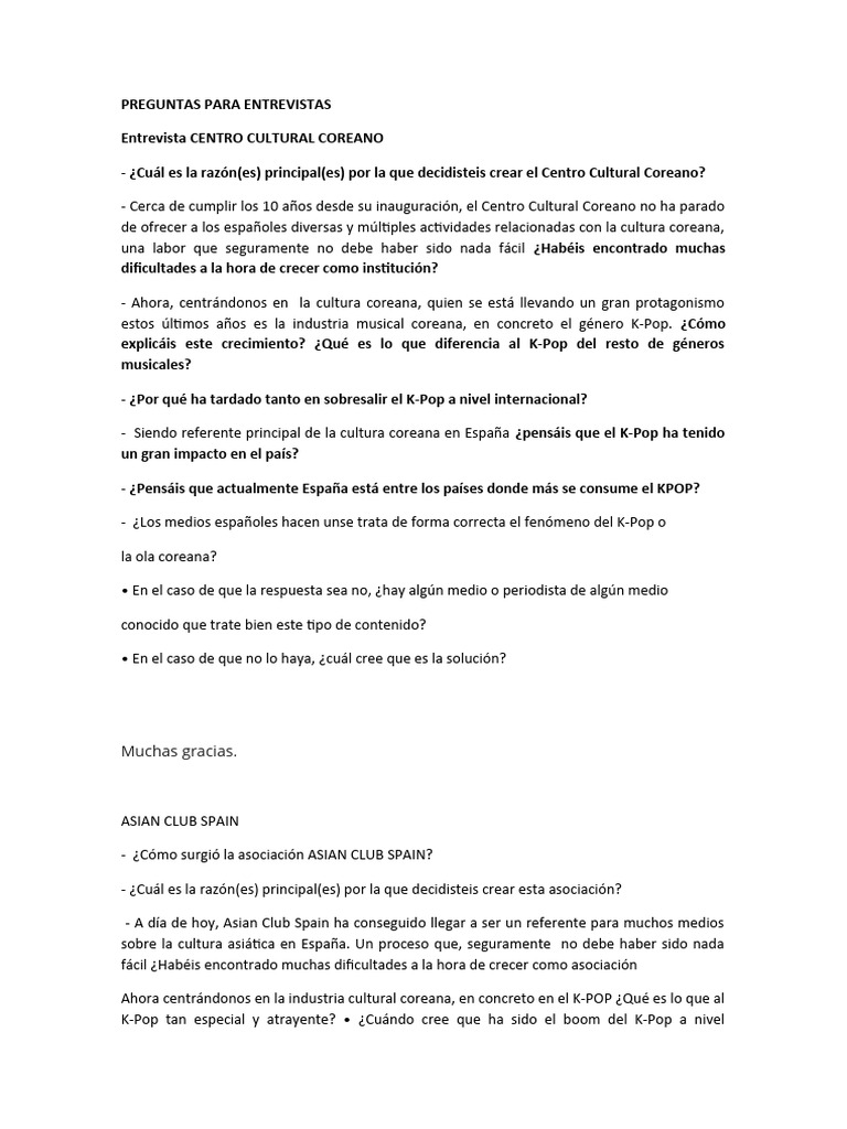 Preguntas para Entrevistas | PDF